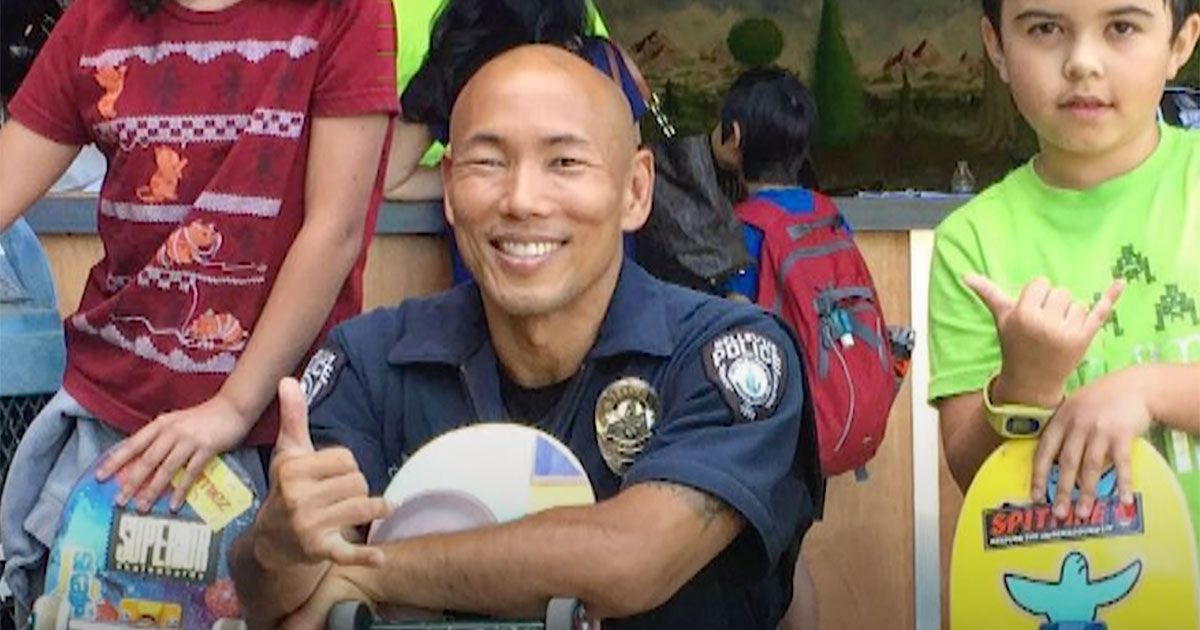 Skateboarding Police Officer Wows Internet With Community Outreach