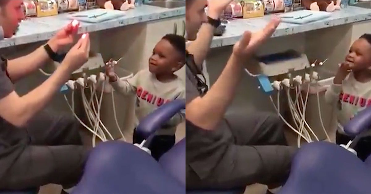 Magic Dentist Wows Young Patients With Adorable Magic Light Trick